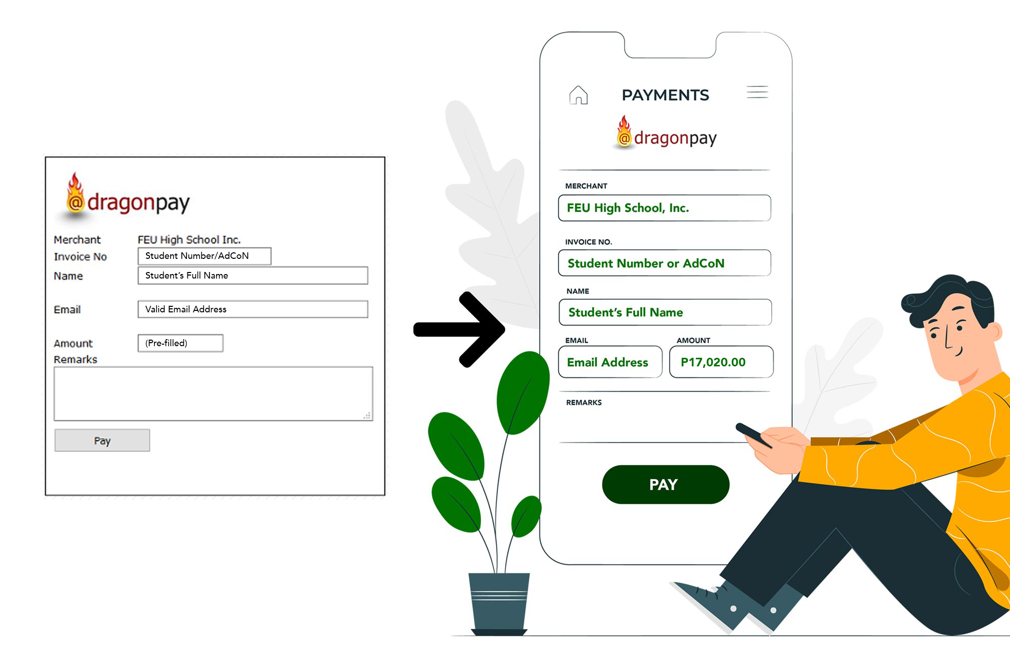 Payment via Dragonpay - FEU High School