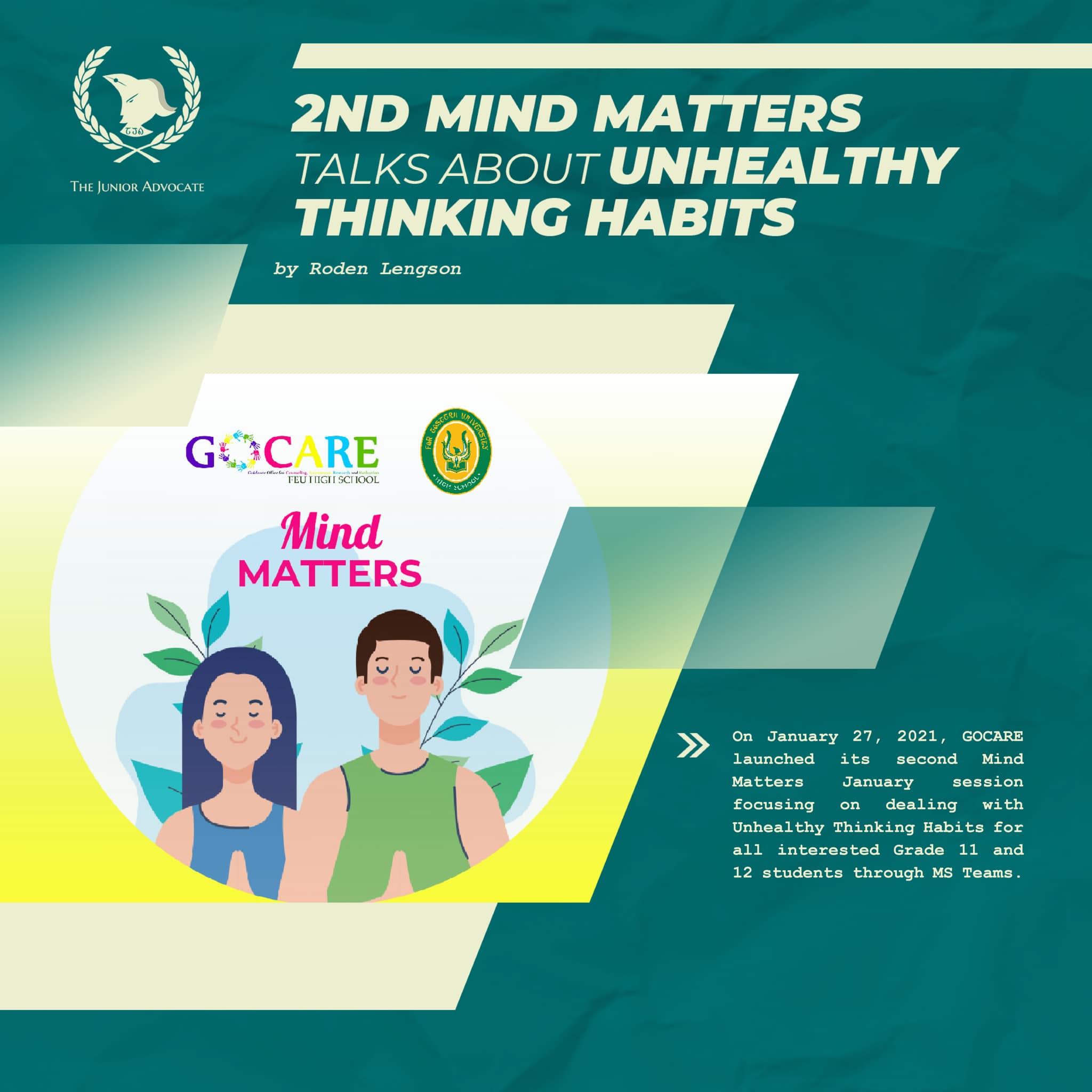 𝟮𝗻𝗱 𝗠𝗶𝗻𝗱 𝗠𝗮𝘁𝘁𝗲𝗿𝘀 𝘁𝗮𝗹𝗸𝘀 𝗮𝗯𝗼𝘂𝘁 𝘂𝗻𝗵𝗲𝗮𝗹𝘁𝗵𝘆 𝘁𝗵𝗶𝗻𝗸𝗶𝗻𝗴 𝗵𝗮𝗯𝗶𝘁𝘀 | 𝗡𝗘𝗪𝗦 - FEU ...